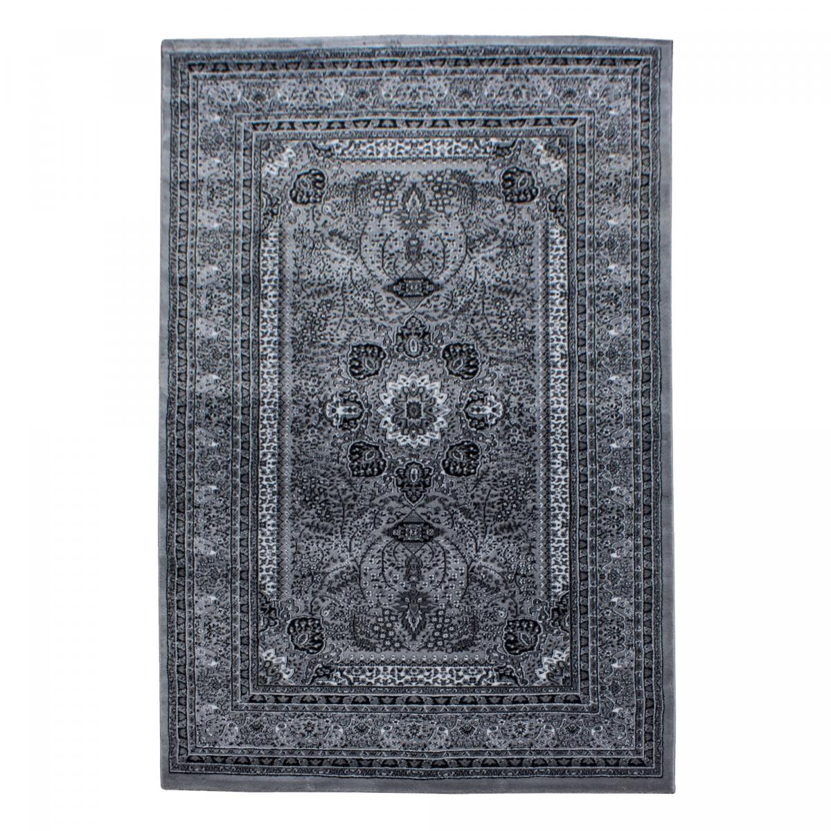 Tapis orient 80x150 rectangle gris tissé motifs orientaux BISKO | Leroy ...