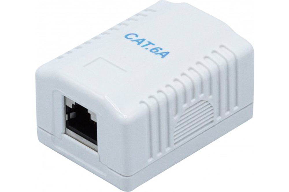Boitier mural rj45 1 port cat6a blindé CONECTICPLUS | Leroy Merlin