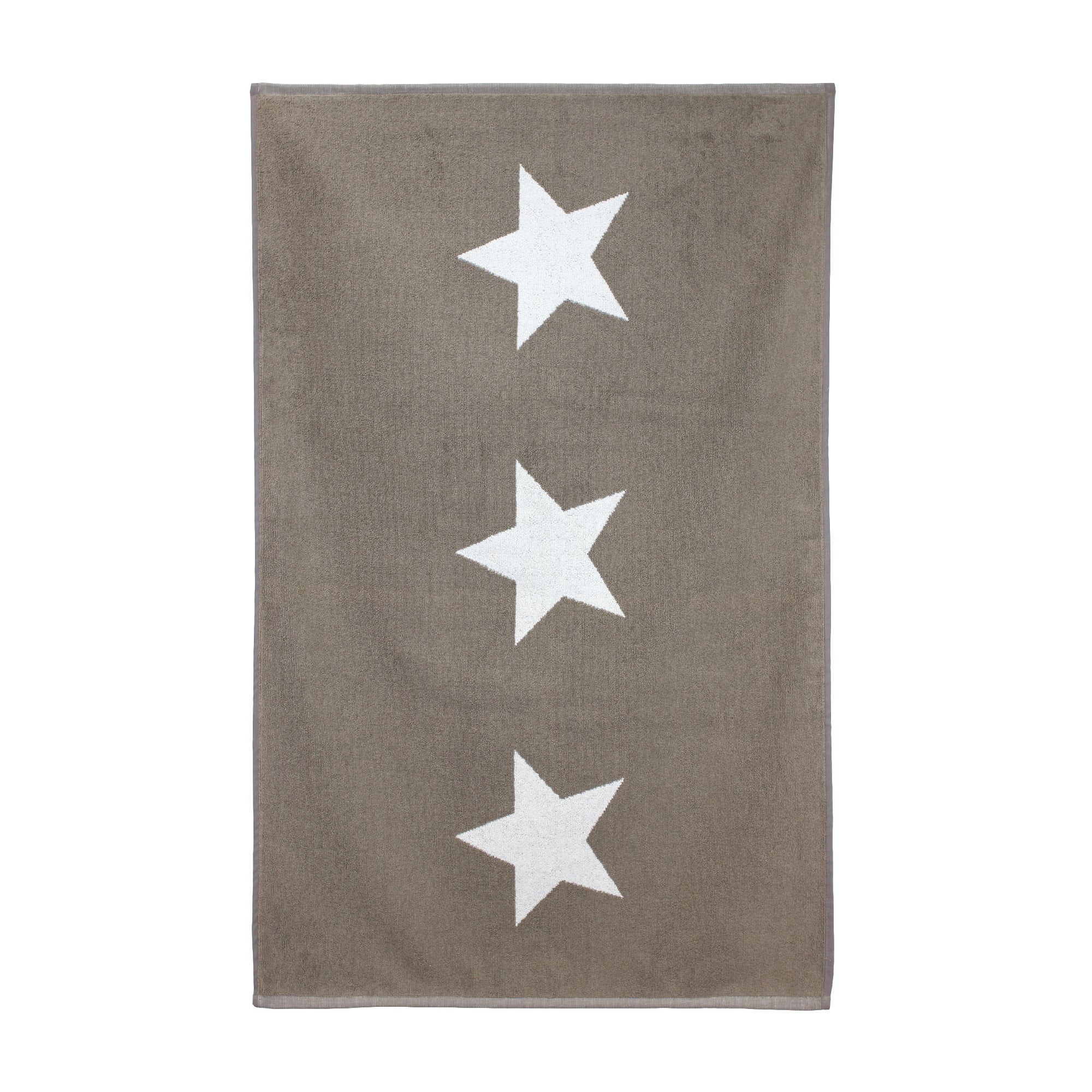 Tapis de bain 60x90 cm coton 700 g/m2 STARS Marron | Leroy Merlin