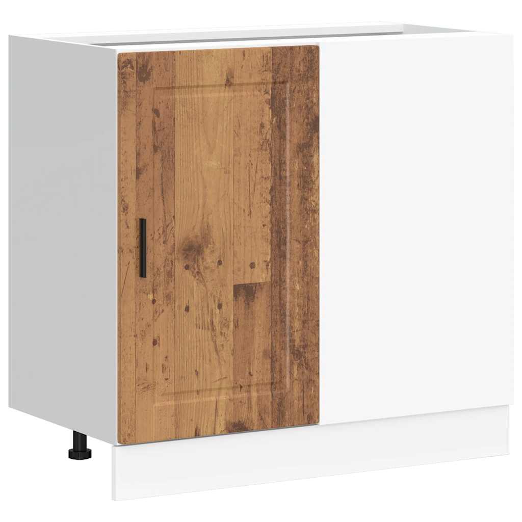 Mueble bajo de cocina porto madera vieja madera reconstituida ...