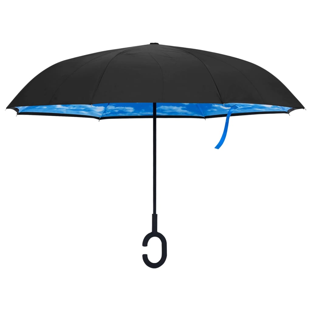 Paraguas mango forma en C negro 108 cm | Leroy Merlin