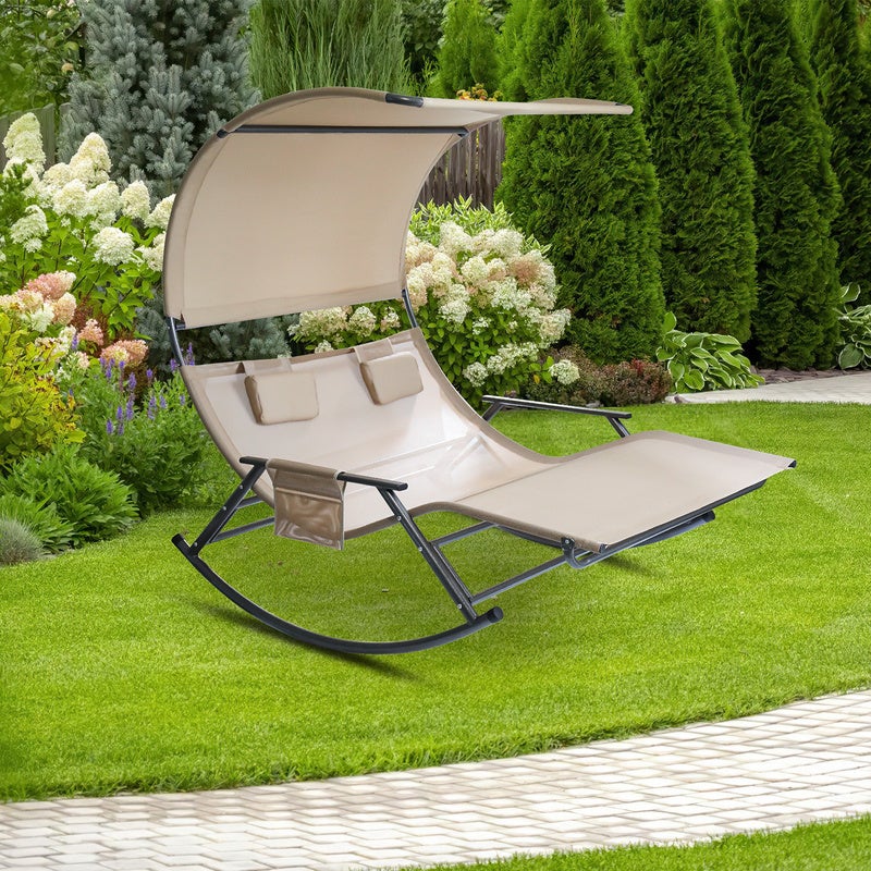 Chaise longue double à bascule Longue Transat à Bascule Transat double ...