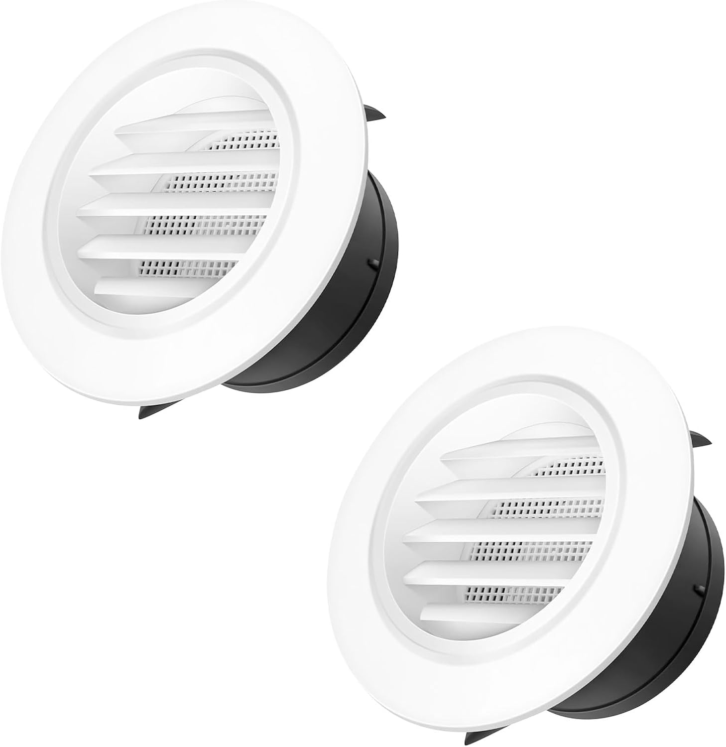 Grille de ventilation, lot de 2, grilles rondes, grille extérieure ...