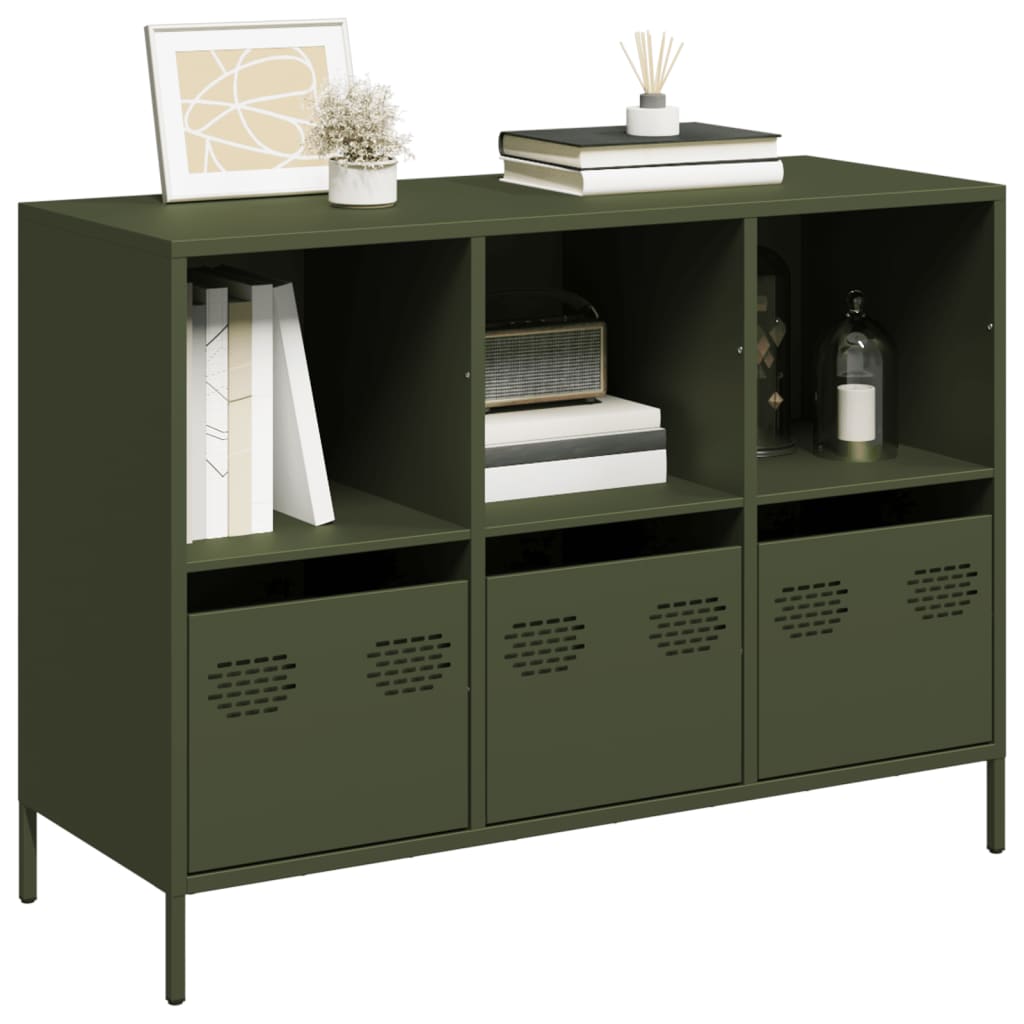 Buffet vert olive 101,5x39x73,5 cm acier laminé à froid | Leroy Merlin