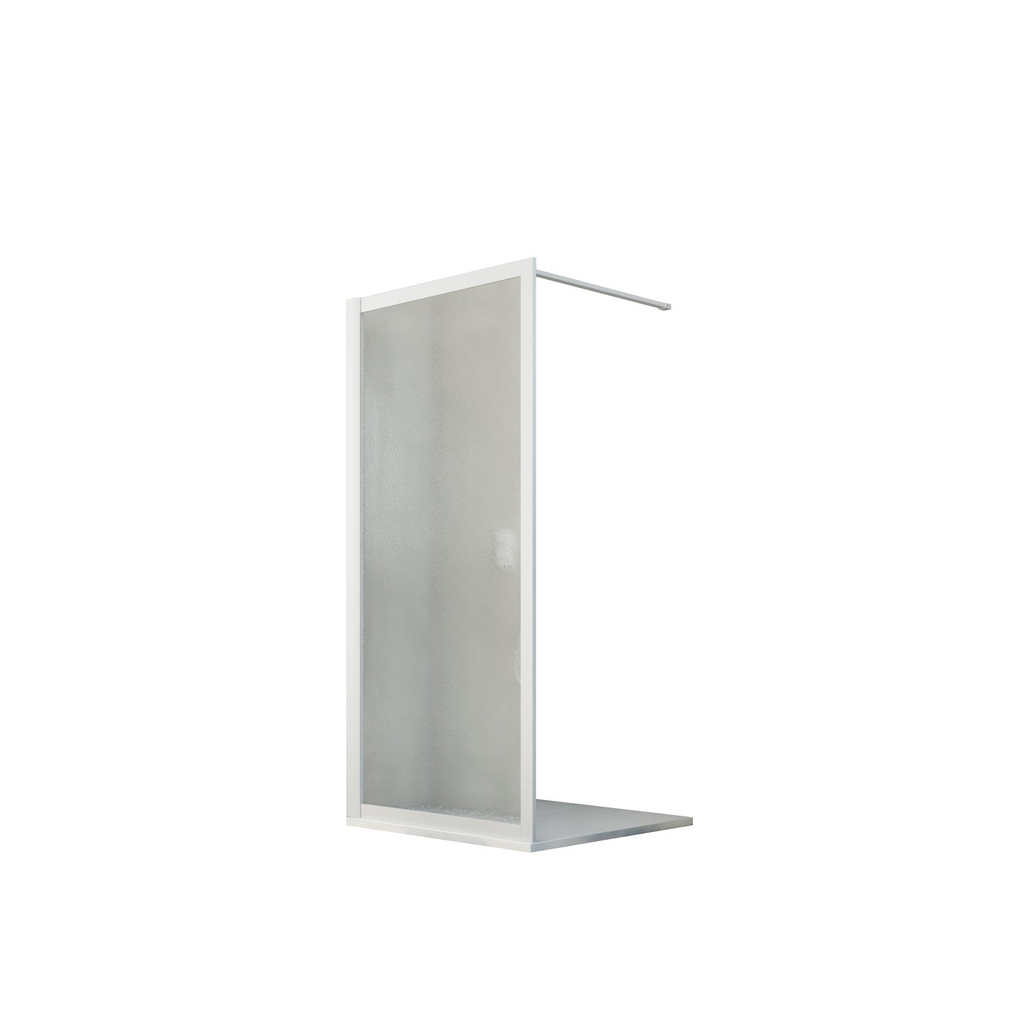 Mampara de ducha Pared Walk In 110 CM H 185 de Acrílico color Blanco ...