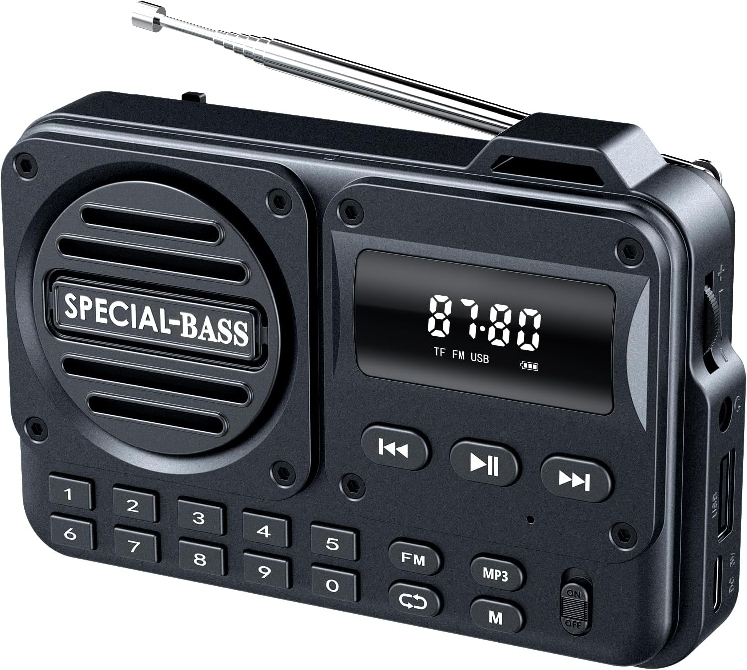 Radio de poche, radio FM rechargeable avec excellente réception, écran ...
