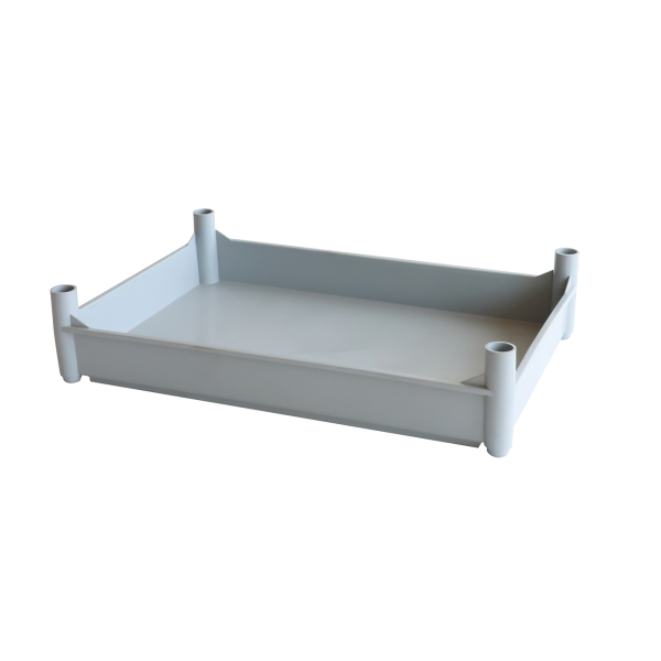 Bac empilable avec 4 pieds 540 x 360 x 120 mm - 10 L - gris | Leroy Merlin