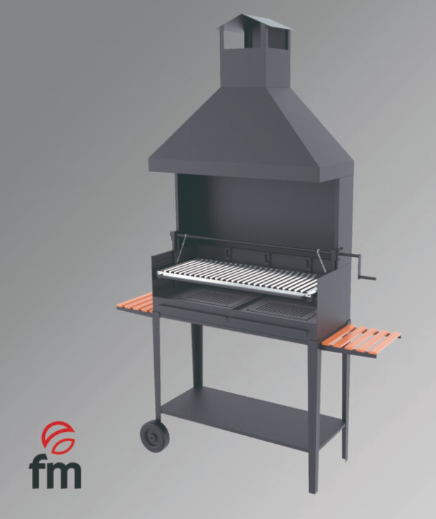 Barbecue Barbecue a carbonella e legna Griglia in acciaio inox da 100 ...