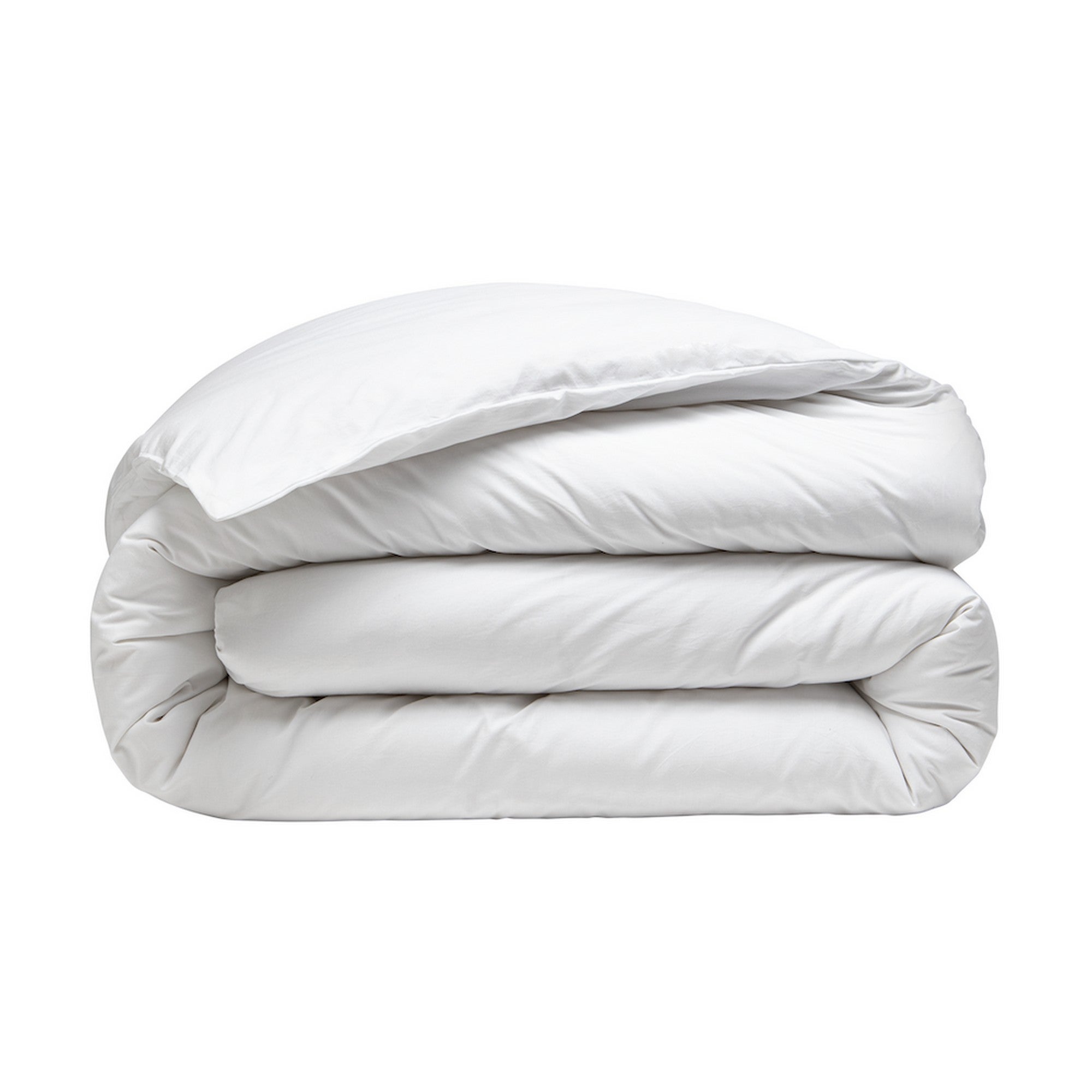 Housse de couette 100% Percale de Coton Lavé 80 fils Blanc 240x260 ...