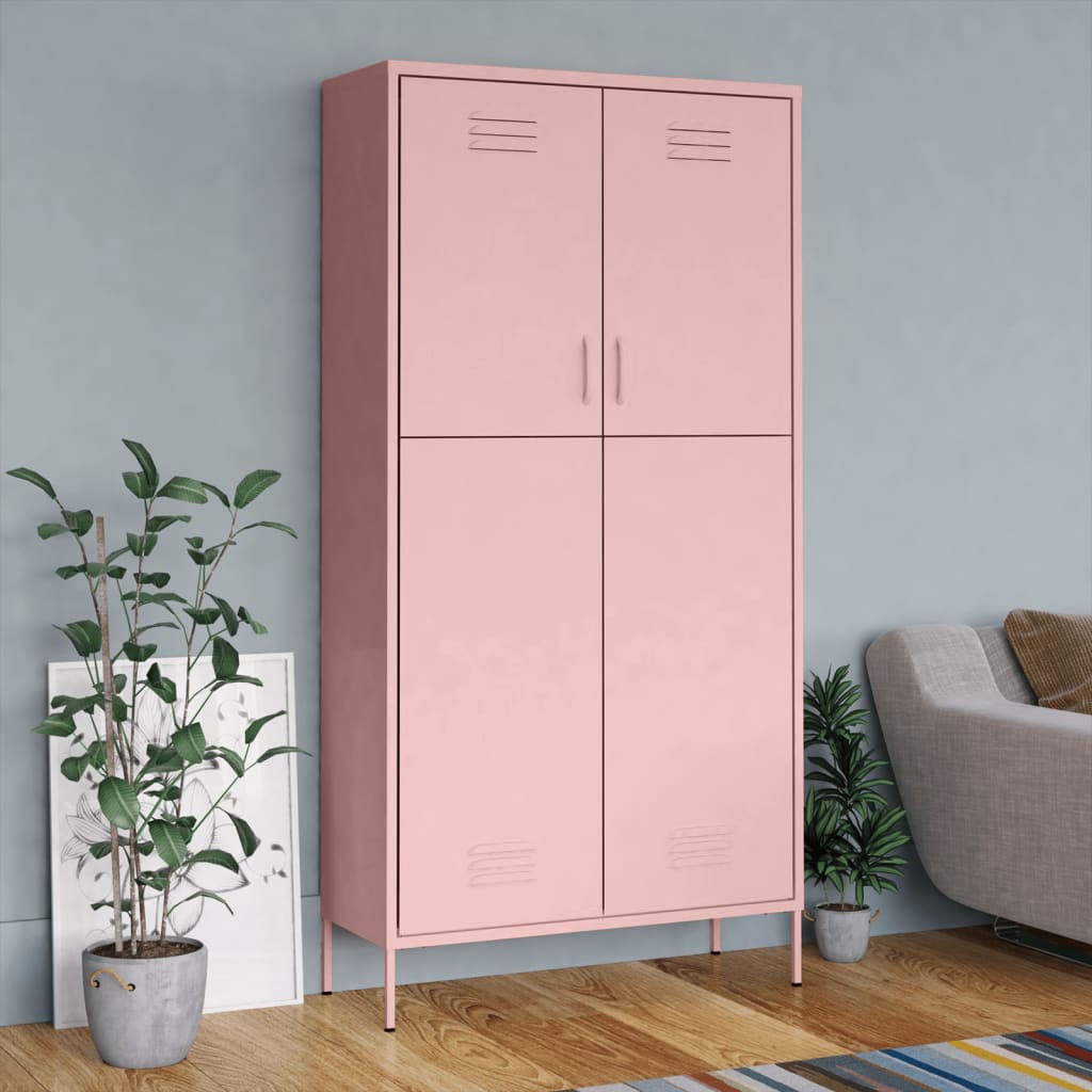 Garde-robe Rose 90x50x180 cm Acier | Leroy Merlin