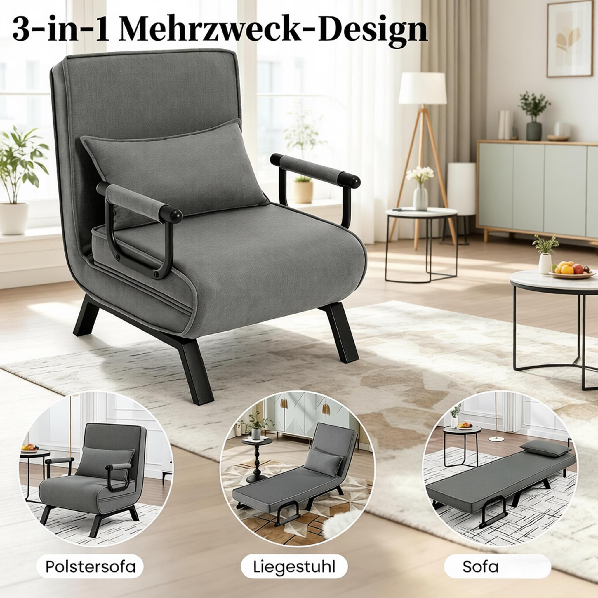 Chaise couchage convertible, lit élégant fauteuil, TV extensible ...