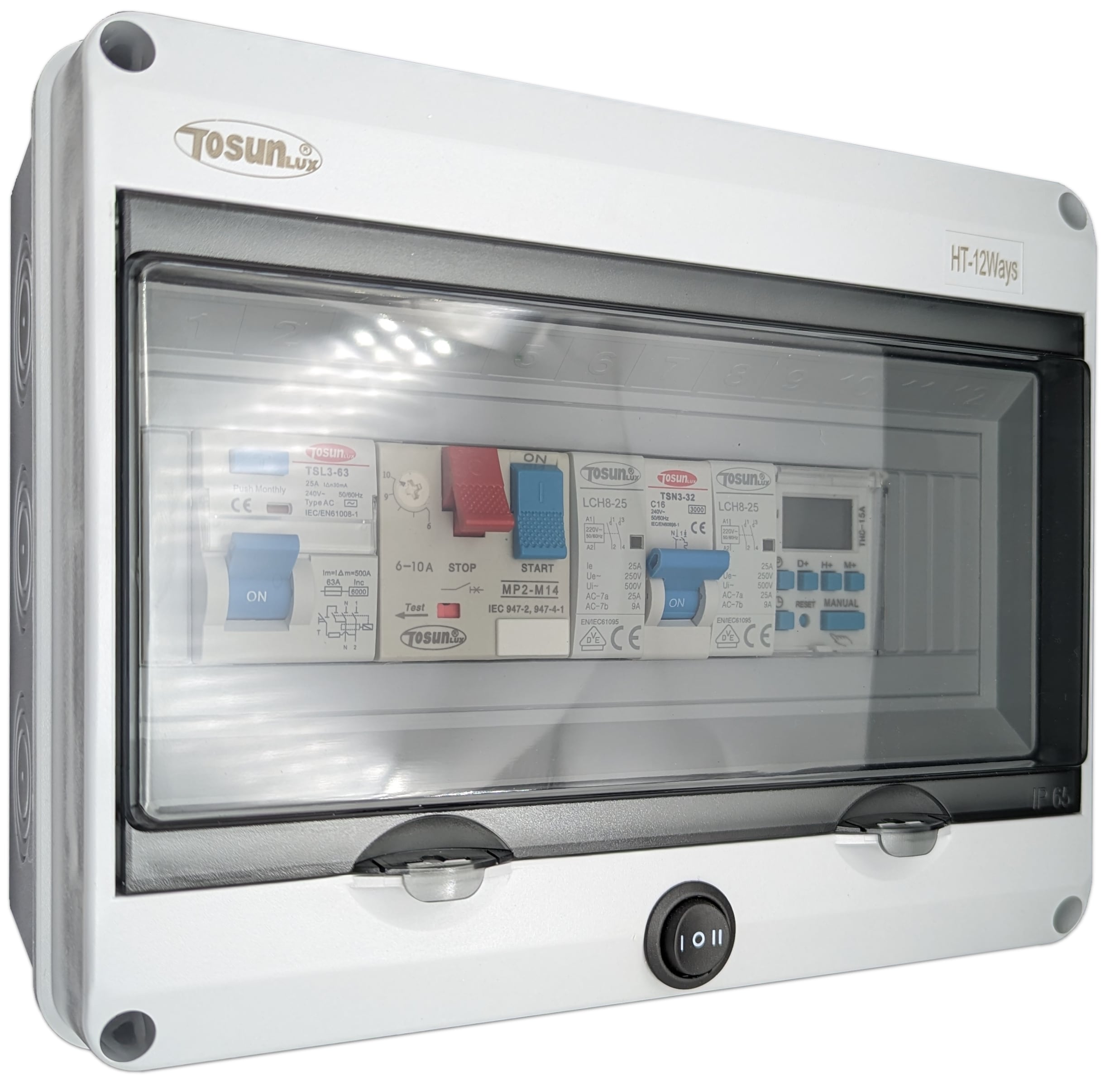 Cuadro eléctrico piscina contactor motor y apto para clorador 1CV ...