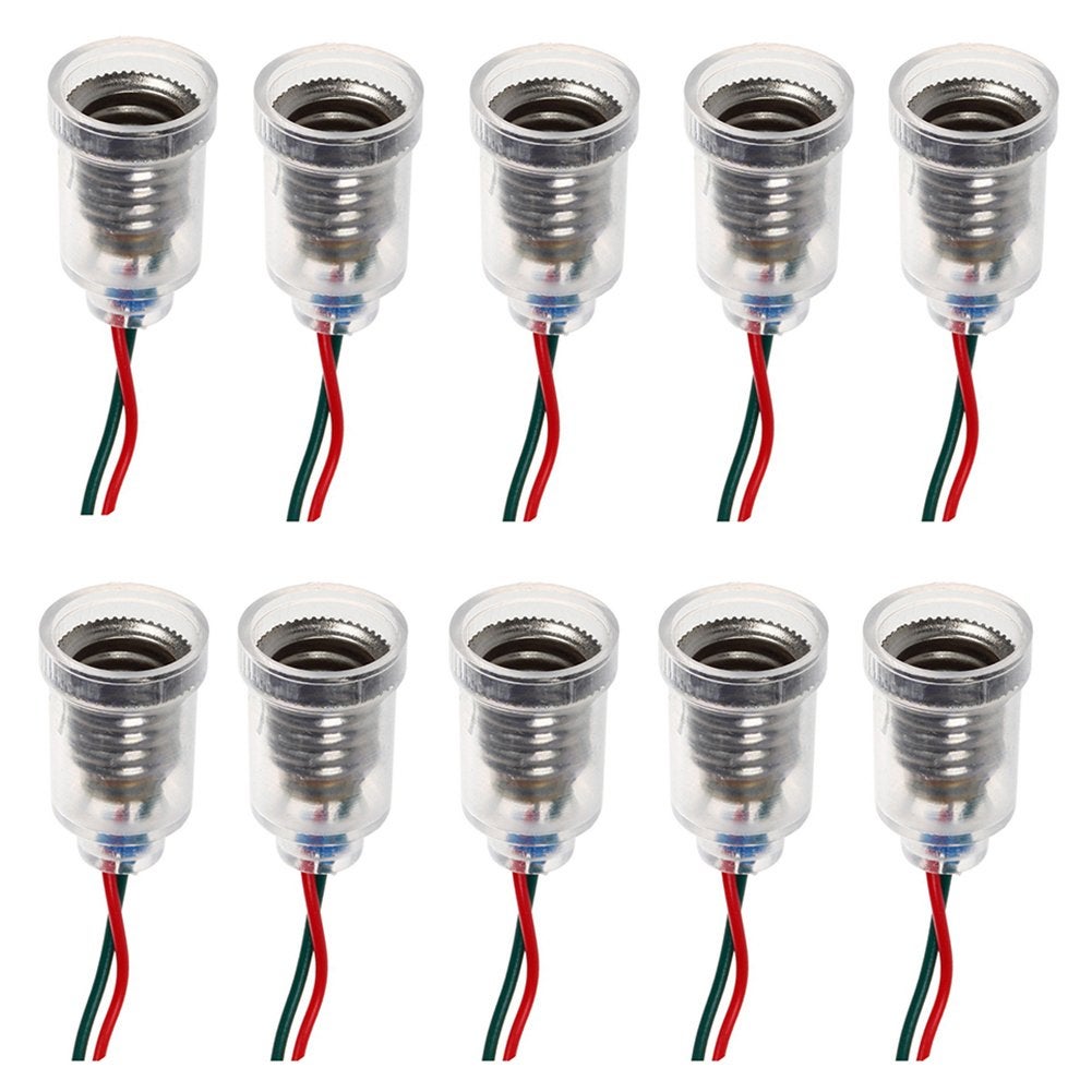 Lot de 10 douilles E10 – Petites douilles LED à visser avec fil ...