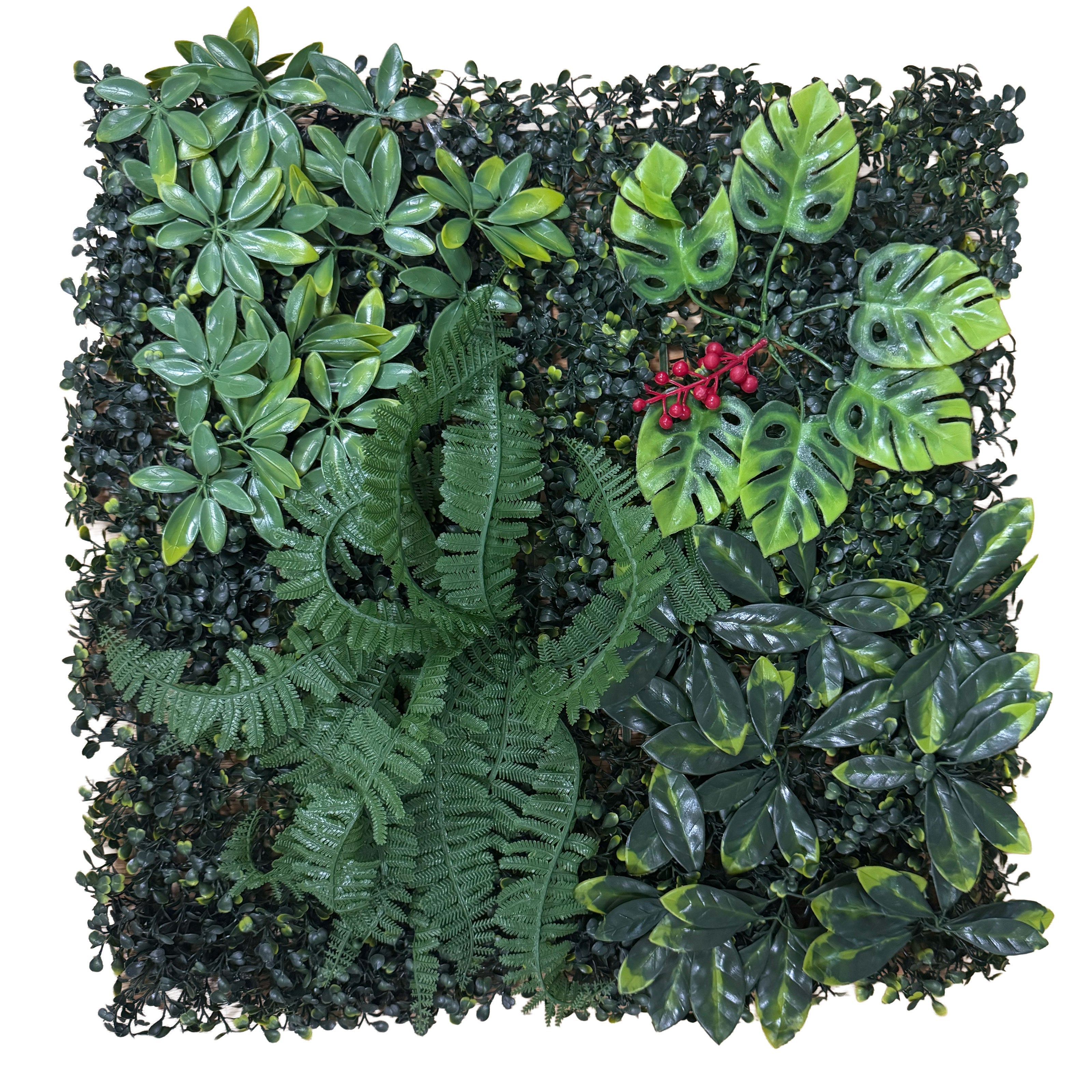 Paneles verticales verdes ultra realistas y densos de 50x50 cm para uso ...