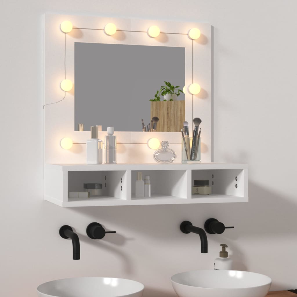 Maison Exclusive - Mobile a Specchio con LED Bianco 60x31,5x62 cm ...