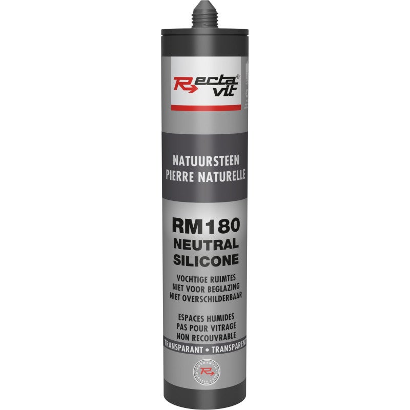 RM 180 pierre naturelle neutral silicone - Mastic de jointoiement - Rectavit - Cartouche de 310 ...