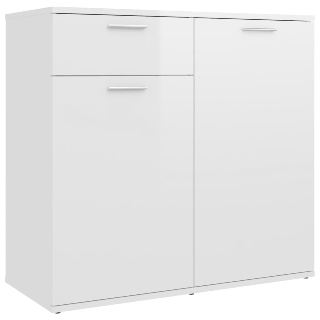 Buffet en contreplaqué blanc brillant 80x36x75 cm | Leroy Merlin