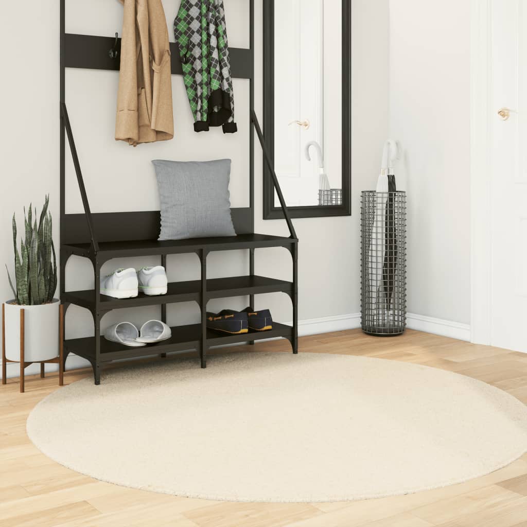 ¿Alfombra HUARTE de pelo corto color crema suave y lavable? 160cm ...