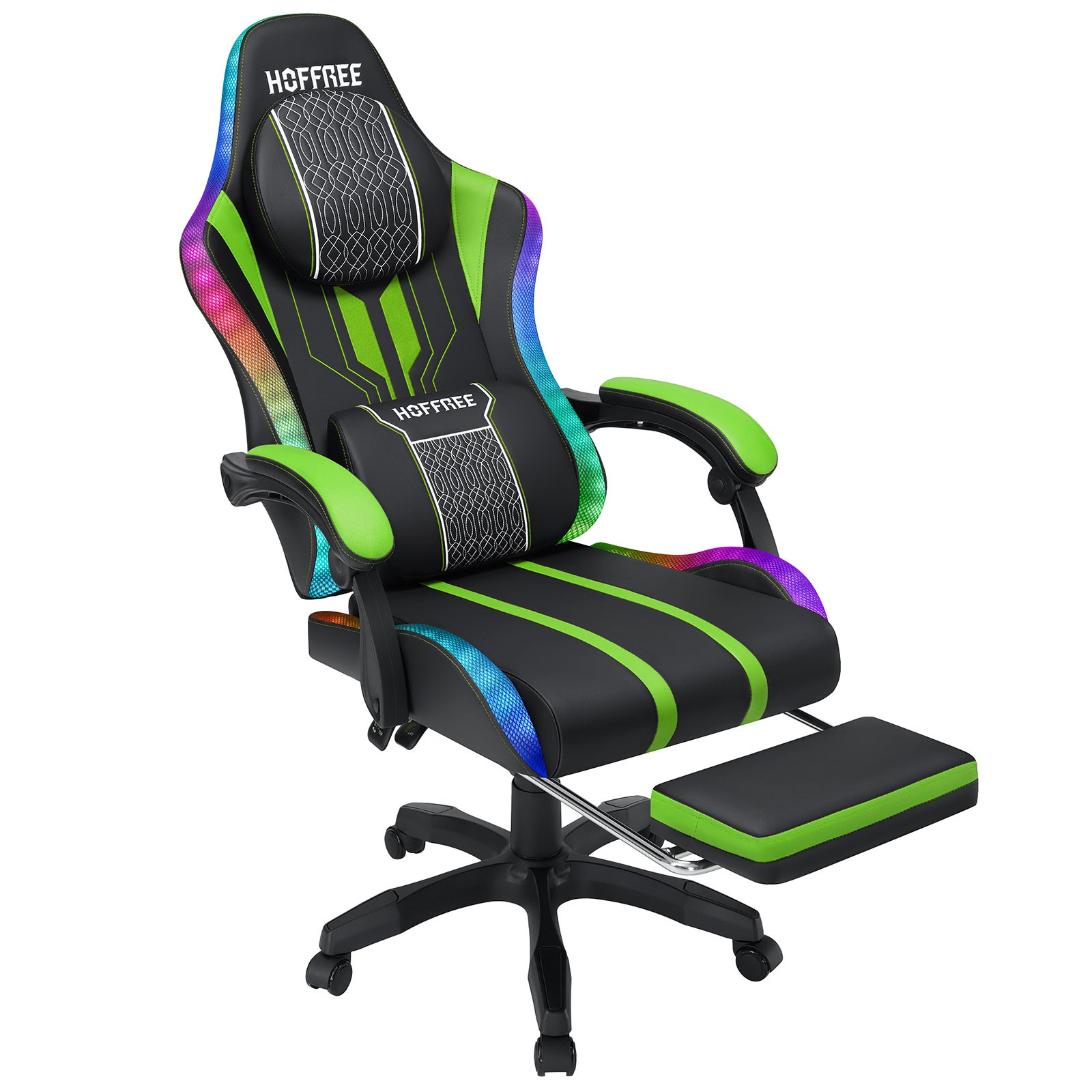 Chaise gaming massante avec LED et Enceinte bluetooth intégrée, Chaise ...