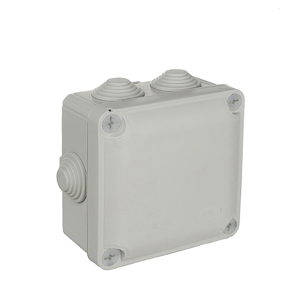 Boîte de Dérivation Étanche IP55 6 Entrées Carrée 100x100x55mm avec Vis ...