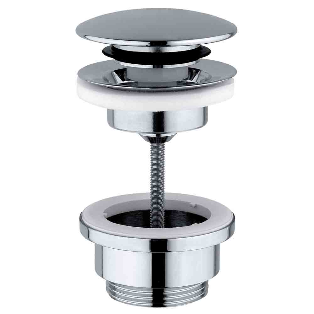 Piletta per lavabo/bidet click clack automatica 11/4 cromata con vite ...