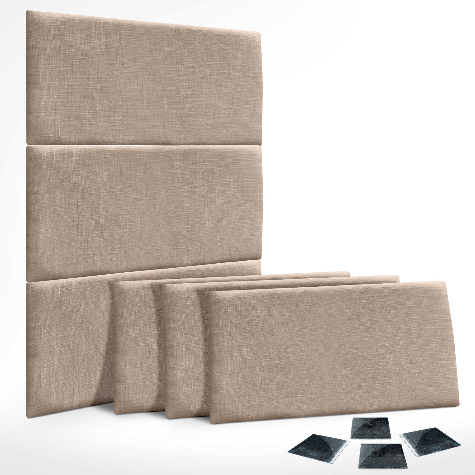 DHOME Juego de 6 Paneles Tapizados de Lino Pack Autoadhesivos para ...