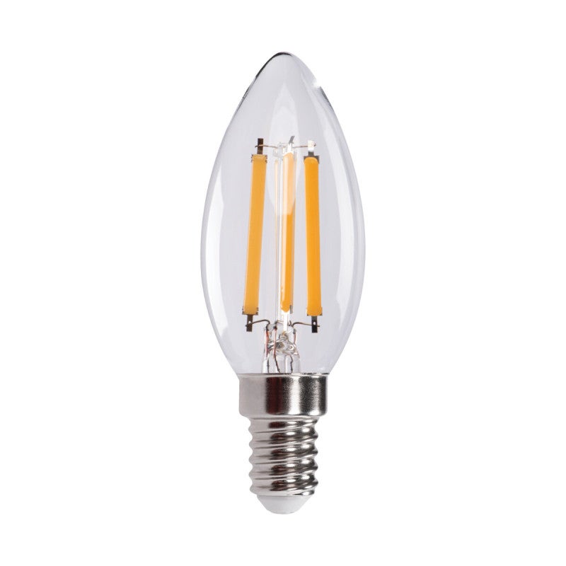 Bombilla de luz LED Llama E14 – 5,9W – Blanco caliente – Cristal ...
