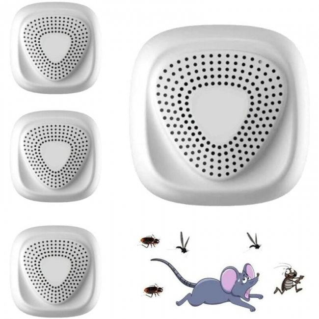 Repulsif Ultrasons, Répulsif ultrasonique antiparasitaire, Paquet de 4 ...