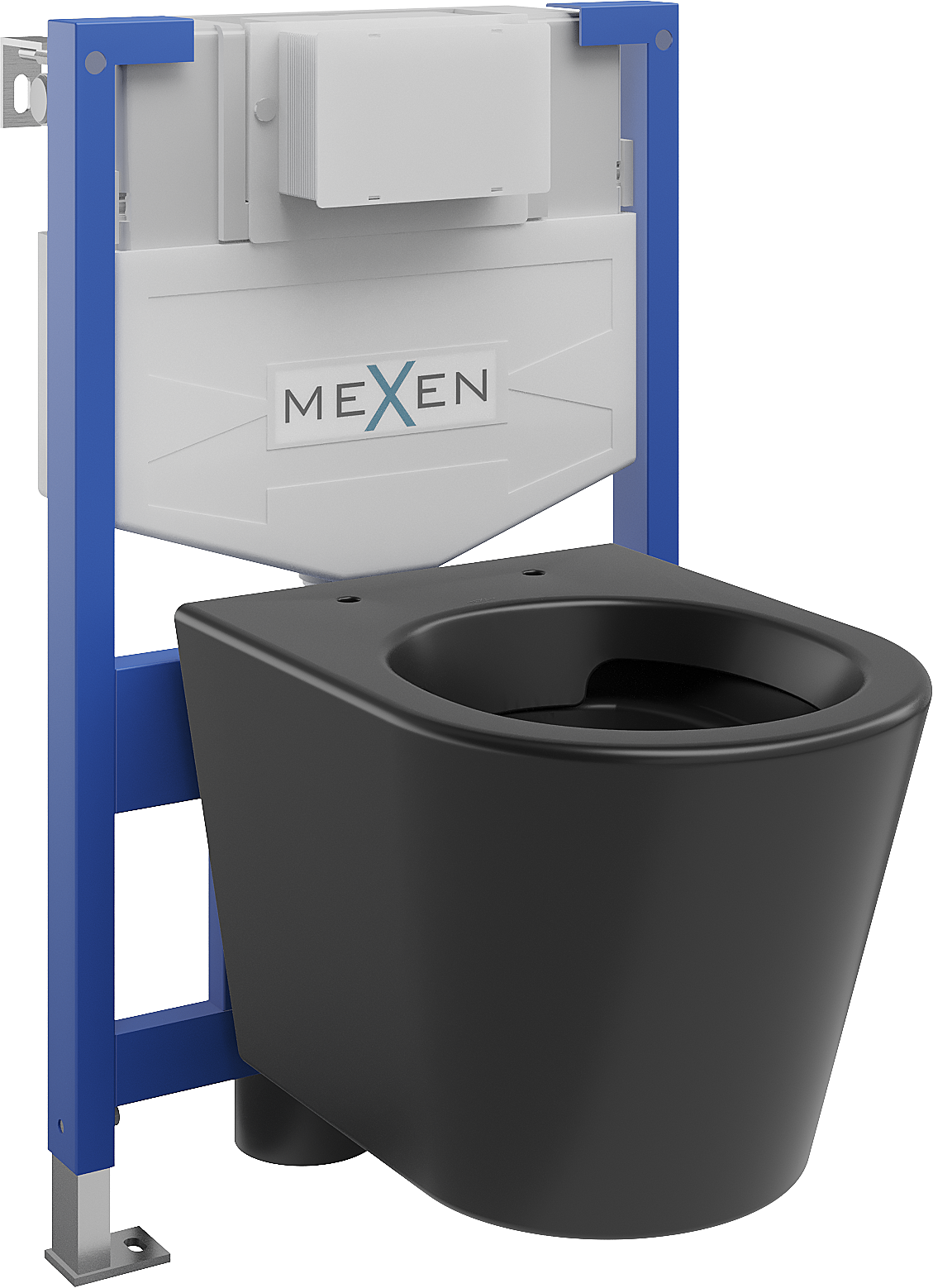 Ensemble encastrable WC cadre Fenix XS-F avec cuvette WC Rico, noir mat ...