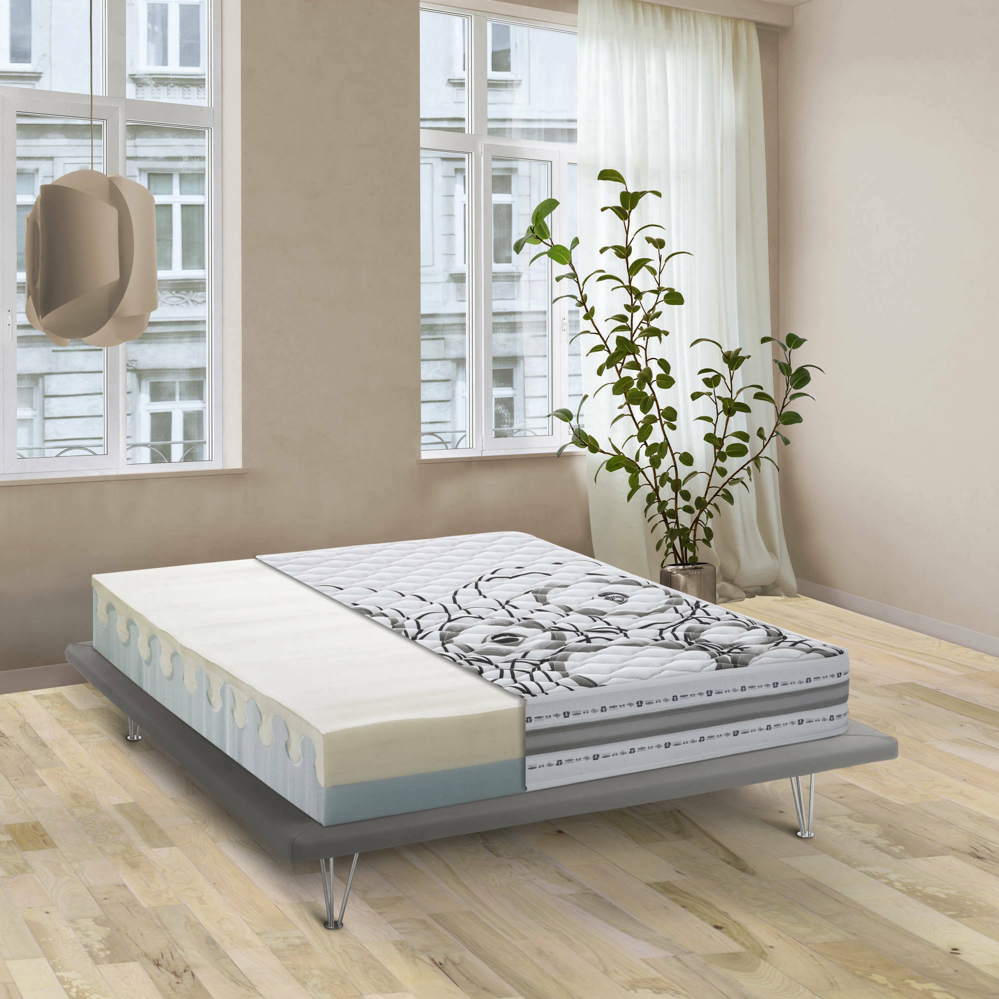 Matelas simple Serafina, matelas en mousse à mémoire de forme et ...