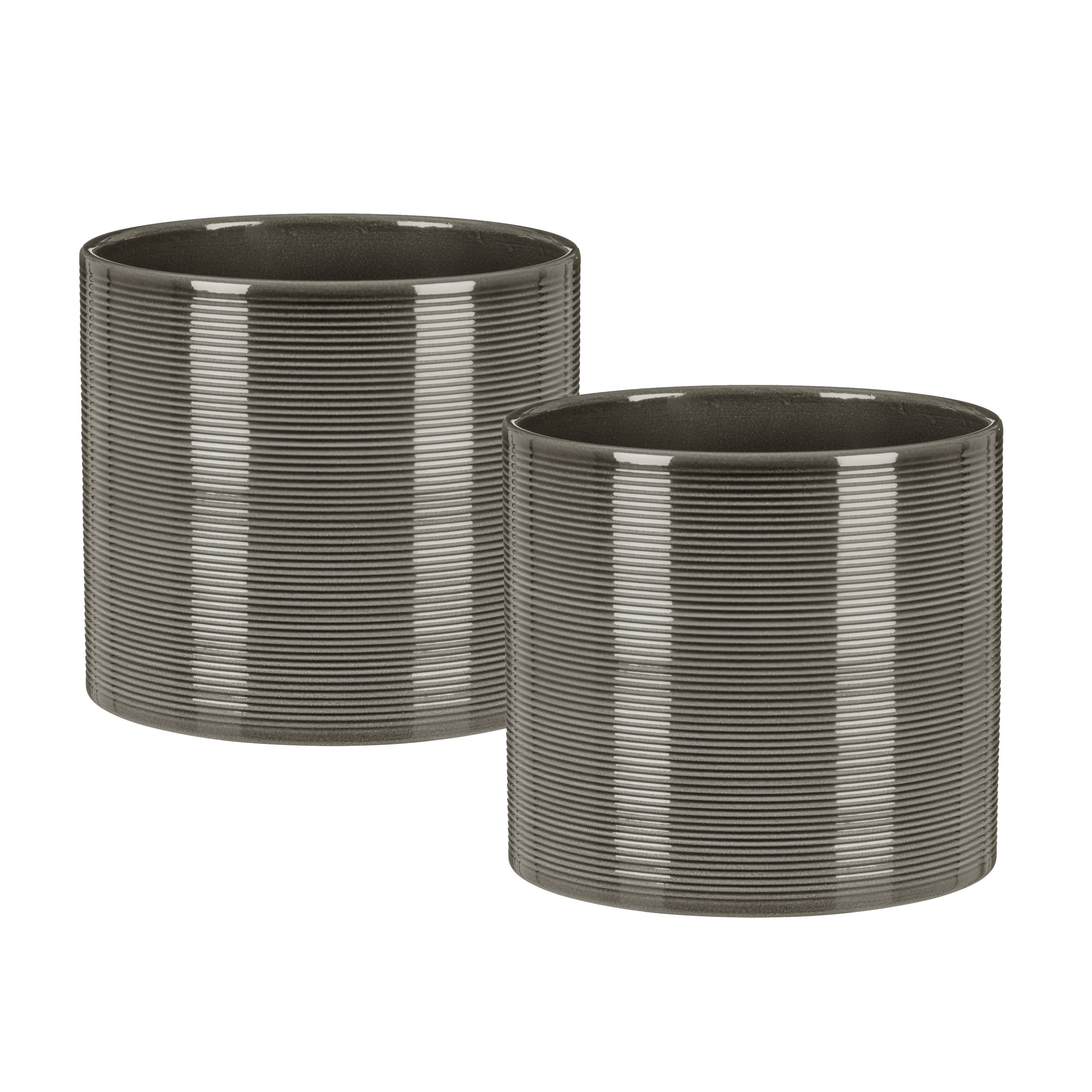 Scheurich pot à fleurs set de 2 en céramique, coloris: Glass Grey ...