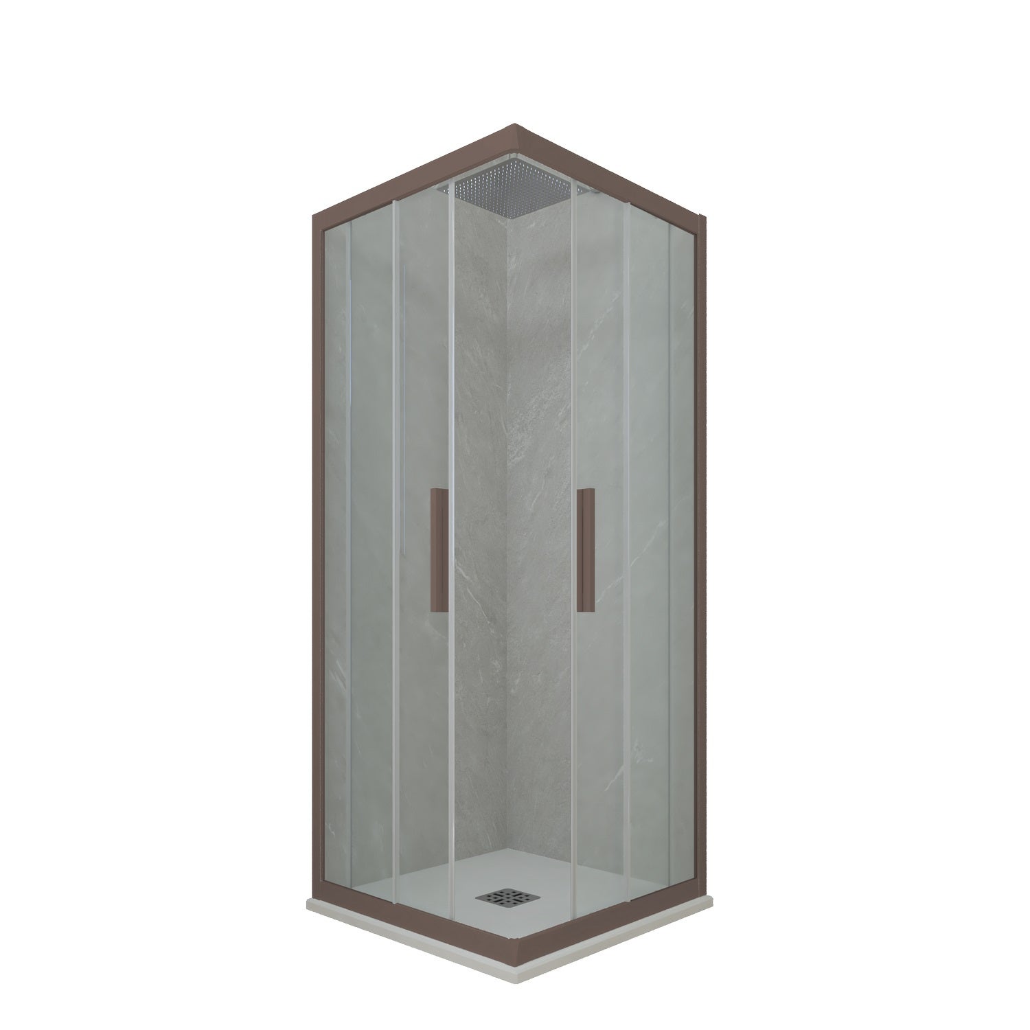 Box doccia angolare scorrevole 75x100 CM H 200 Vetro Trasparente ...