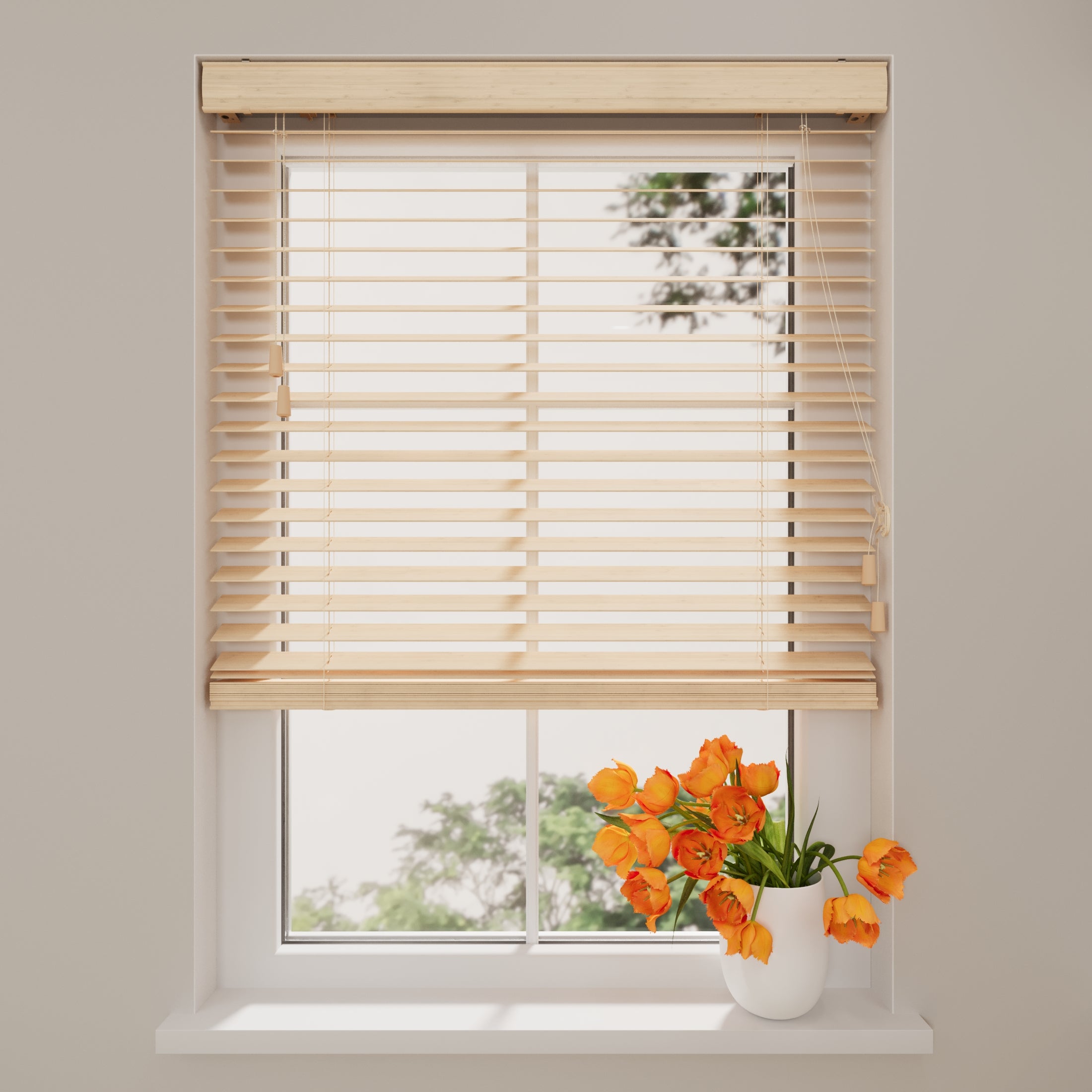 Radeco® Store Vénitien en Bois de Paulownia 50 x 130 cm (LxH) - 50 mm ...