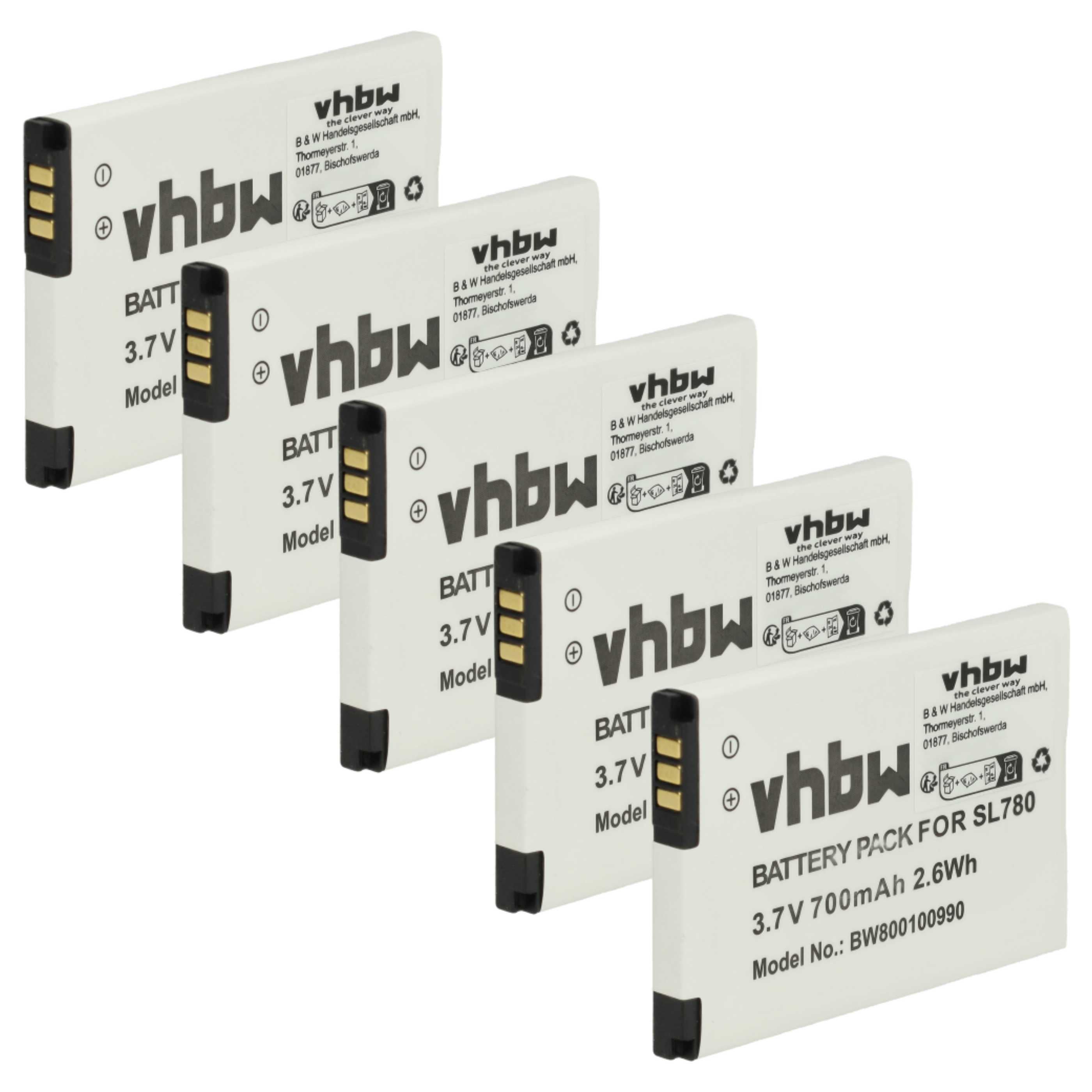 Vhbw 5x batteria compatibile con Unify OpenStage SL4 Professional ...