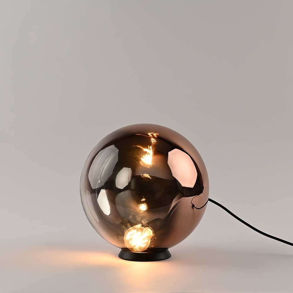 S.luce - Lámpara de mesa Orb Glass Ball, color cobre degradado, Ø 30 cm ...