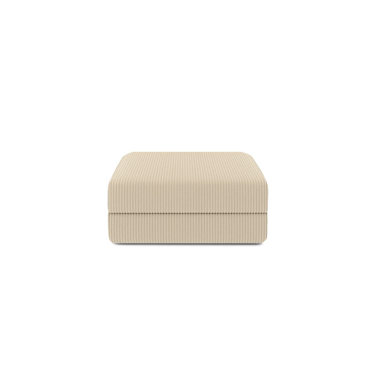 Pouf modulable et convertible - Velours côtelé - Beige | Leroy Merlin