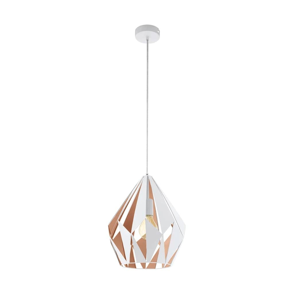 Lampe suspendue CARLTON 1 Blanc et doré 49932 EGLO | Leroy Merlin