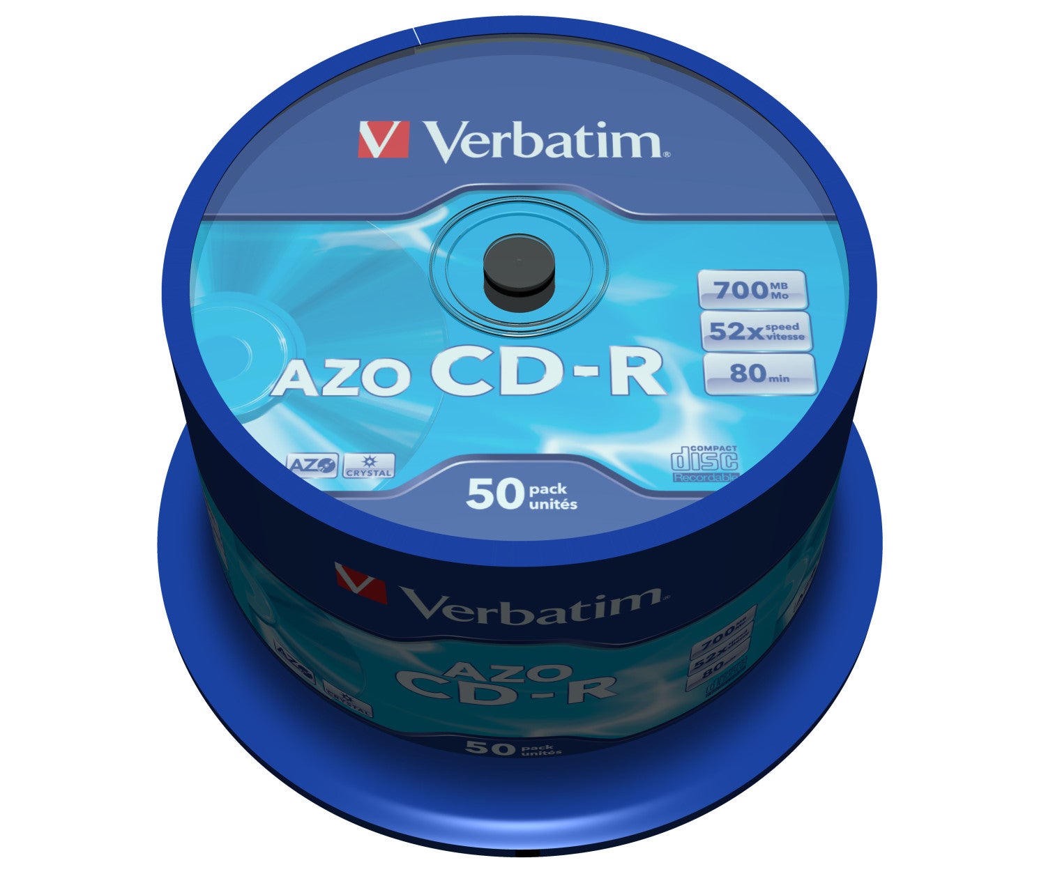 Verbatim CD-R AZO Crystal 700 MB 50 pz | Leroy Merlin