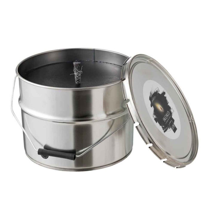 Vela exterior en tarro de pintura de parafina negro 135H | Leroy Merlin