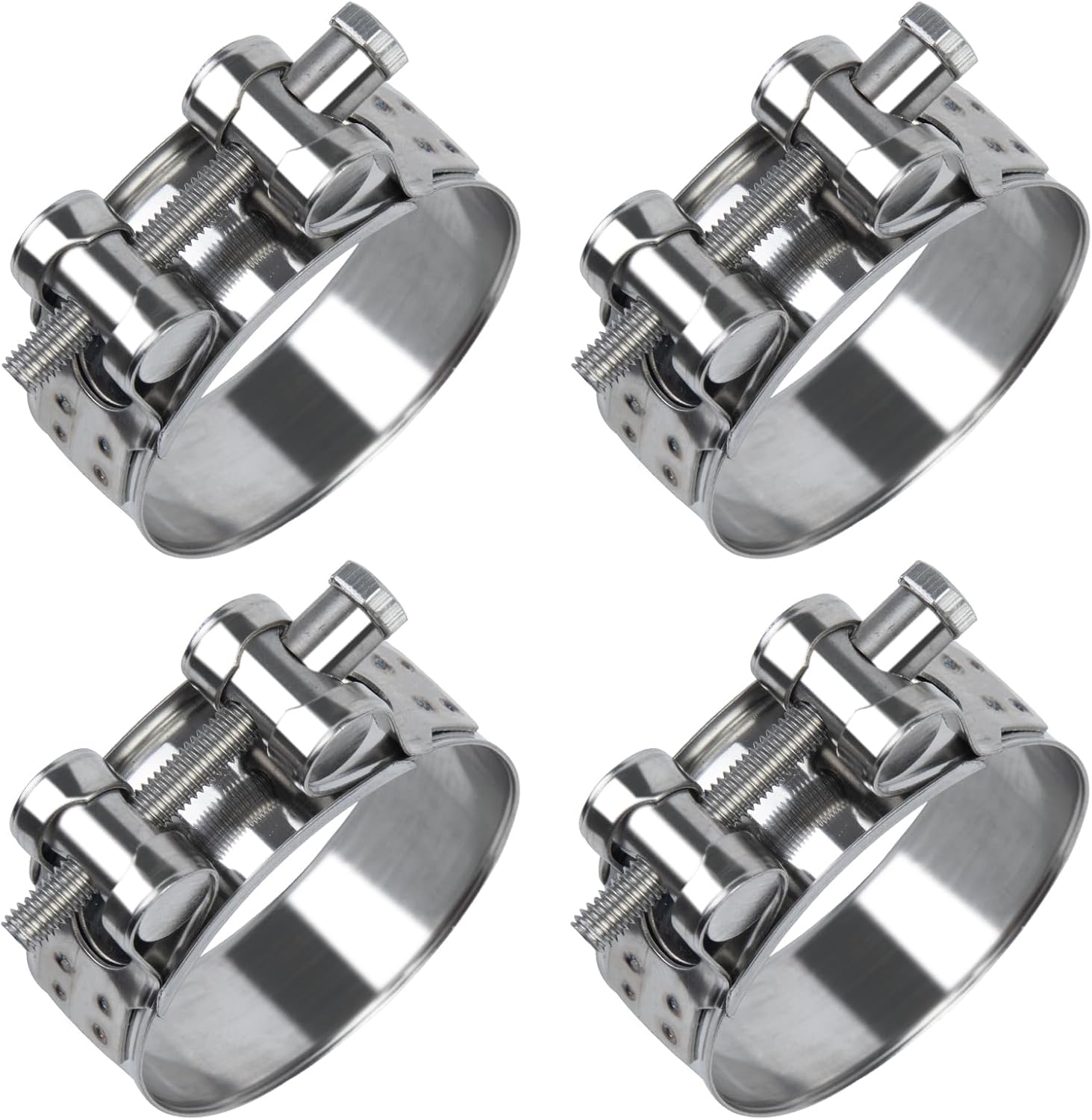 Colliers de serrage en acier inoxydable, lot de 4, réglables pour ...