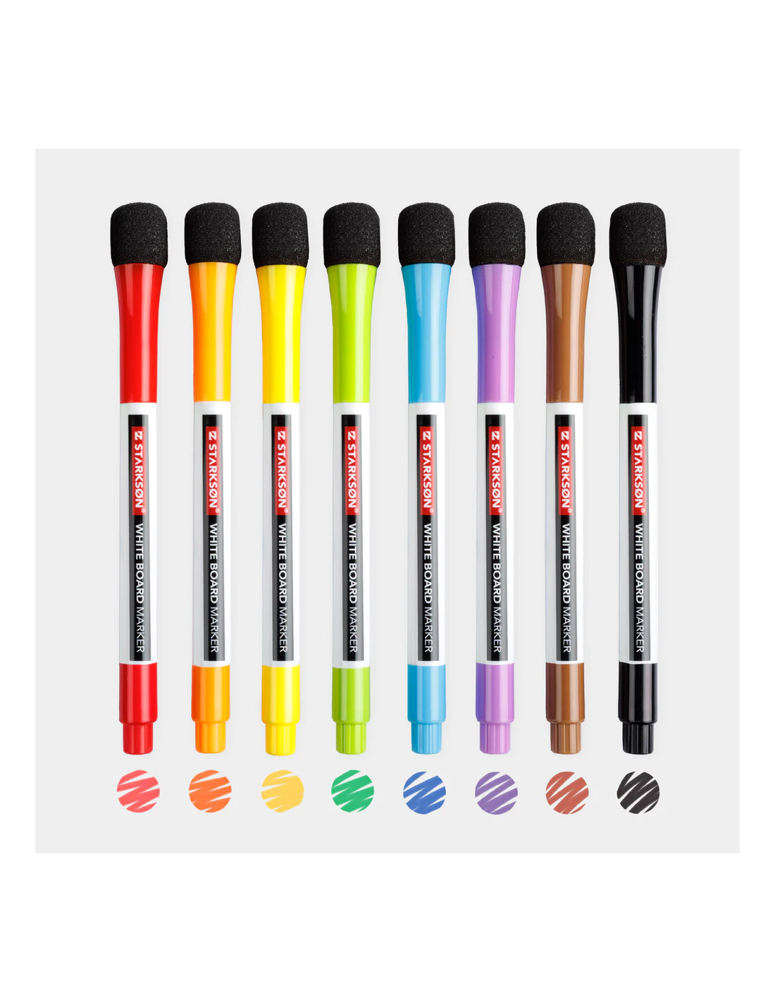 SET 8 Rotuladores Pizarra Blanca con Borrador Starkson | Leroy Merlin