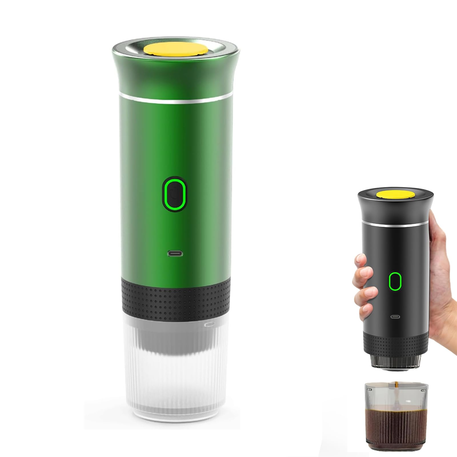 Cafetera portátil, cafetera exprés eléctrica 3 en 1, compatible con ...