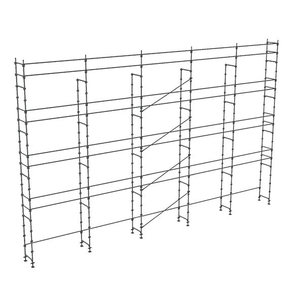 Echafaudage fixe de façade 160m² - Structure seule + Lisses - DUO160-S ...
