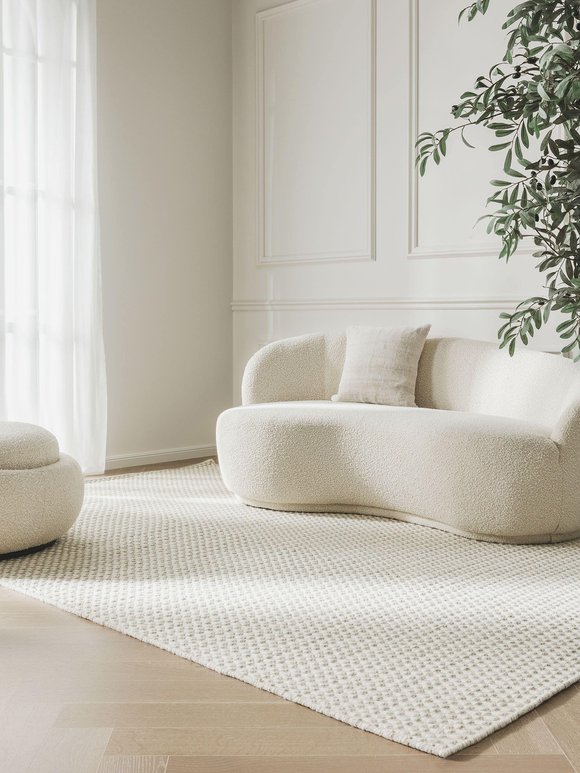 BENUTA - Alfombra de lana beige 250x350 cm | Leroy Merlin