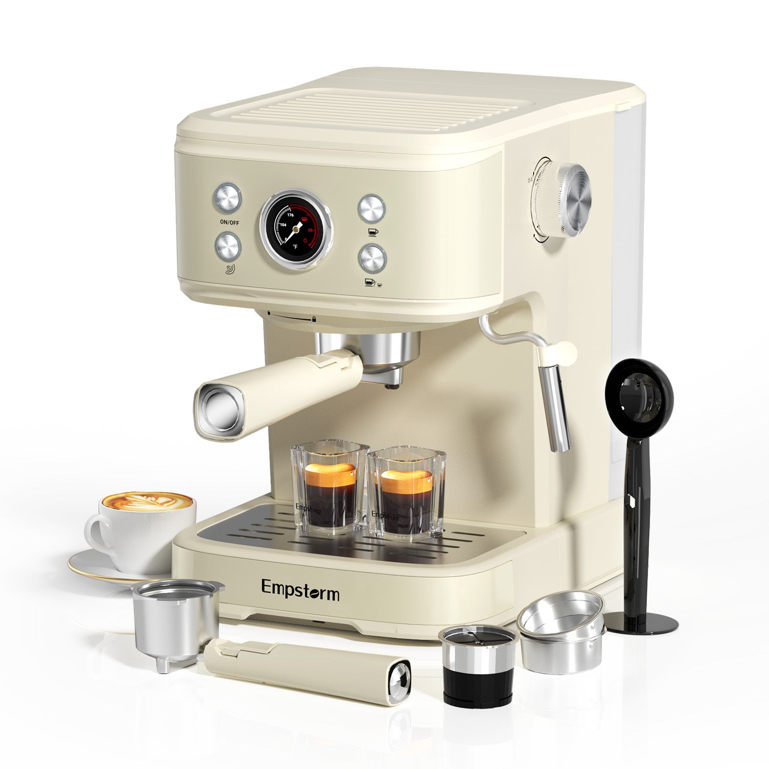 Machine à café 5 en 1 1250W 220-240V Aluminium Inox Capsules & Poudre ...