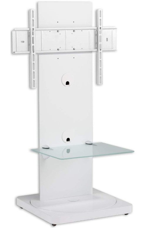 Meuble TV pivotant sur pied FS101 blanc laqué H 117cm | Leroy Merlin