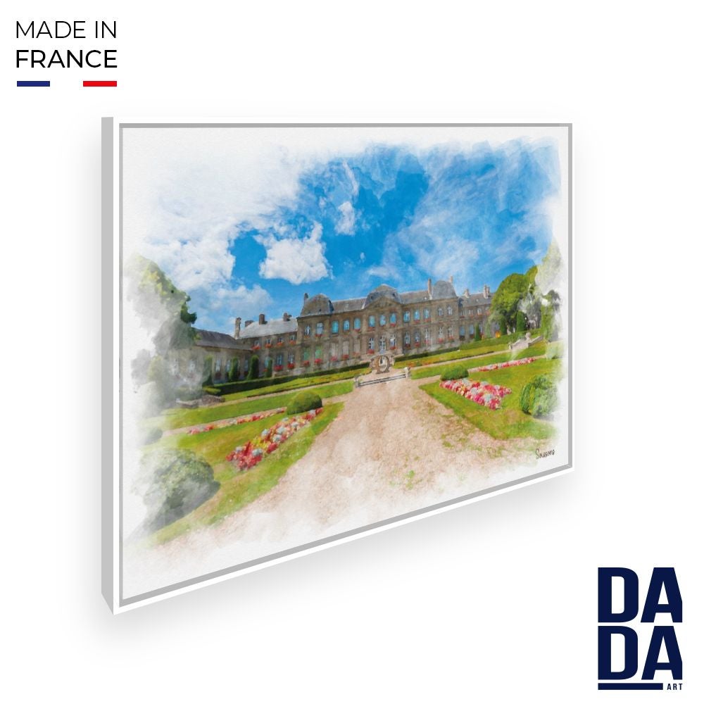 Tableau Château de Soissons / 45x60cm / Cadre Blanc / Fabriqué en ...