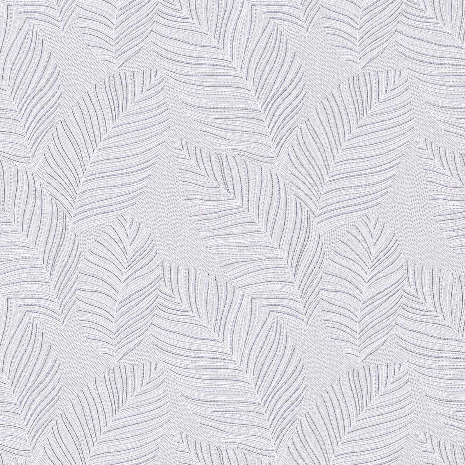 Papier peint moderne motif feuille gris clair salon Tapisserie feuille ...