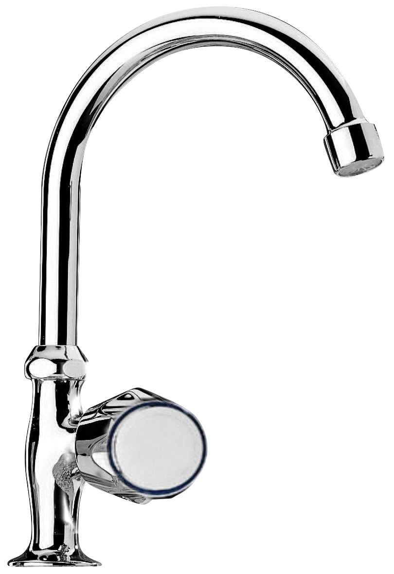 Robinet de lavabo simple bec haut mobile Orchidéa Tevere à clapet ...