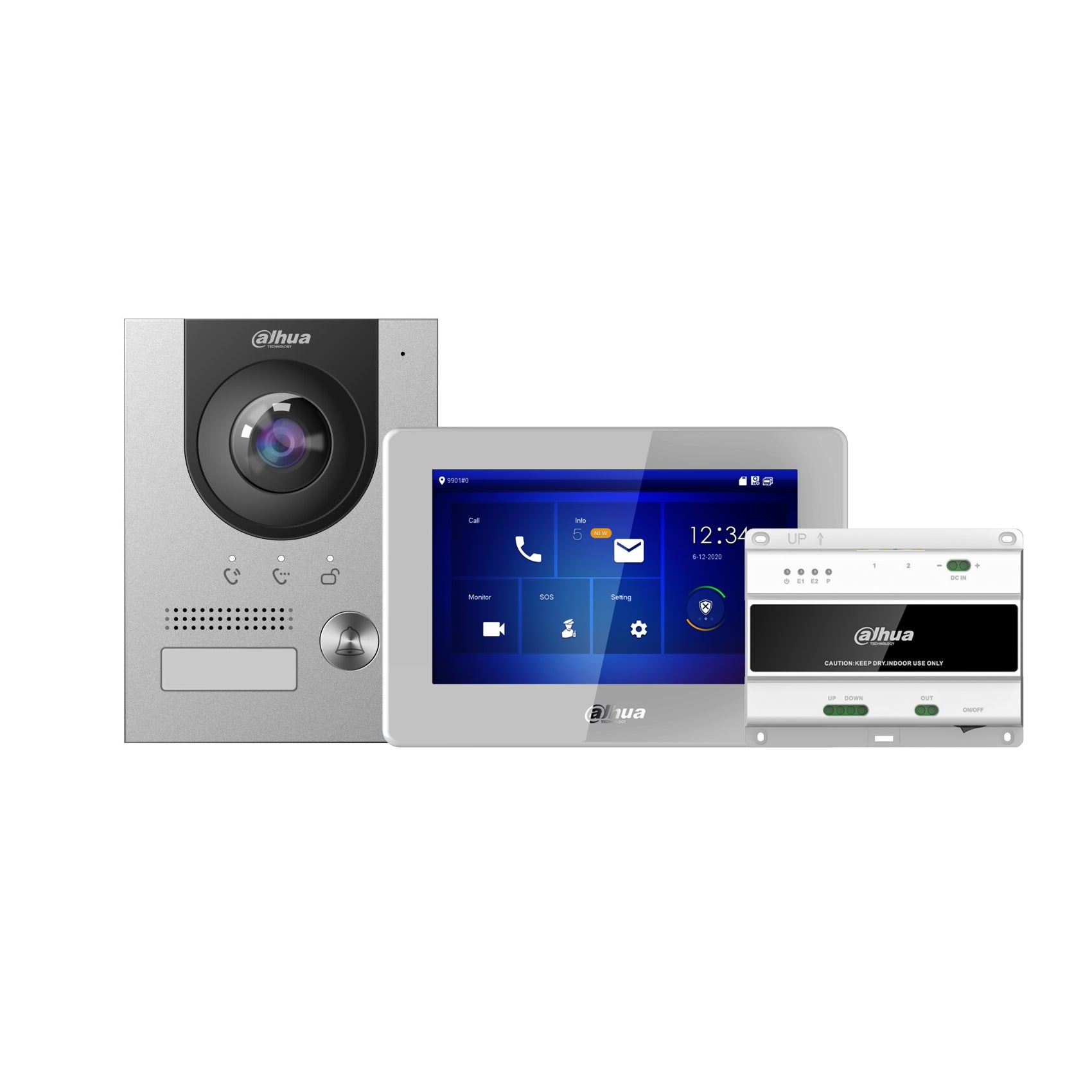 Kit interphone vidéo IP 2 fils saillie KTD01(S) | Leroy Merlin